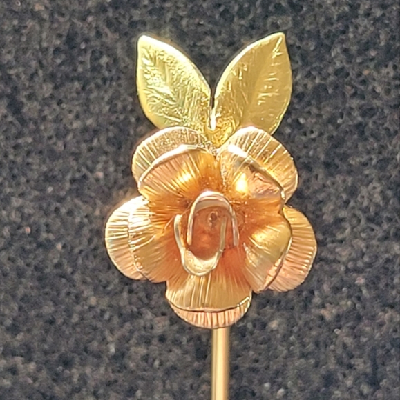 Krementz | Jewelry | Krementz Vintage Rose Stick Pin 4k Gold Overlay 25 ...